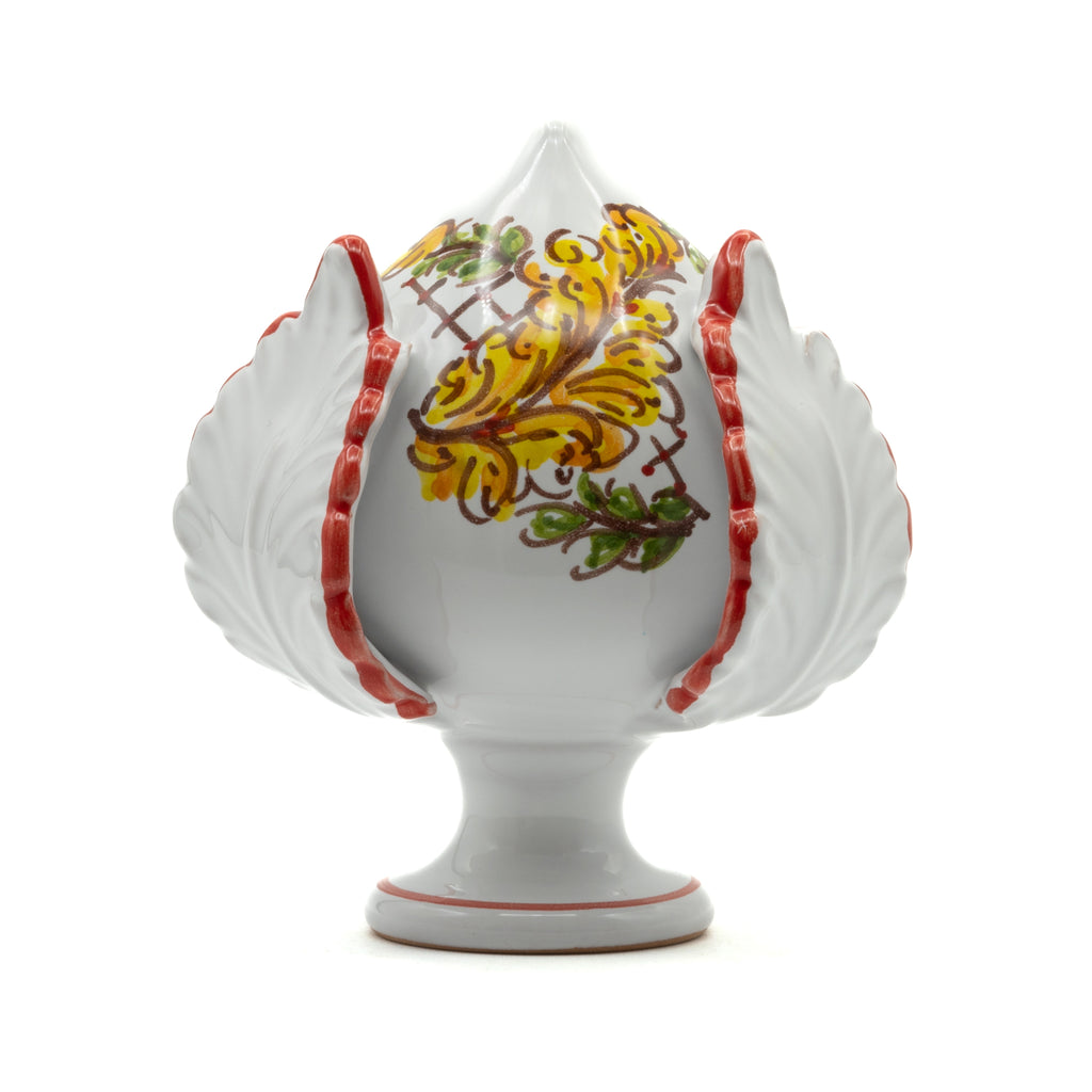 Pumo decorato bianco - rosso e giallo – Carella Ostuni